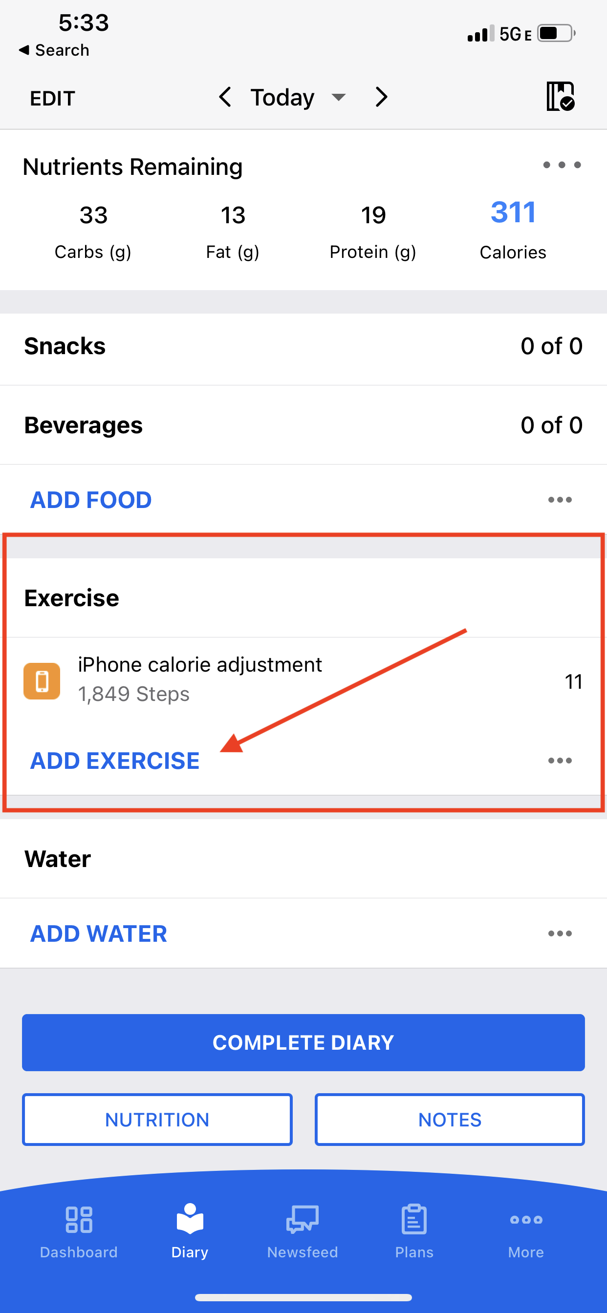 How Do I Add An Exercise To My Diary MyFitnessPal Help